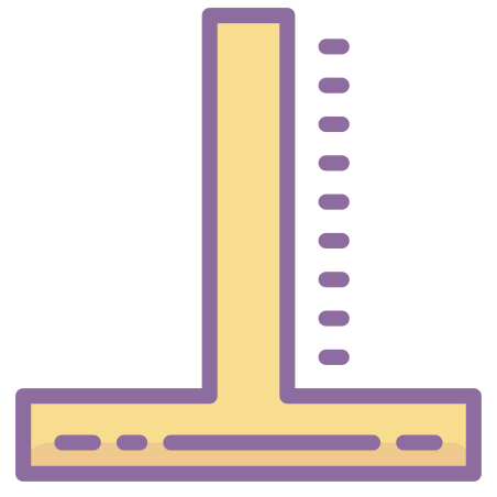Perpendicular Symbol icon in Cute Color Style