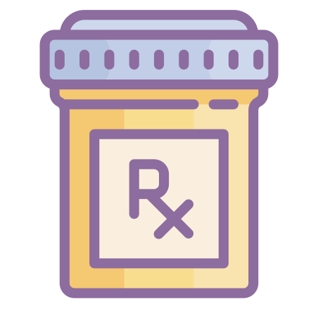 Pill Bottle icon in Cute Color Style