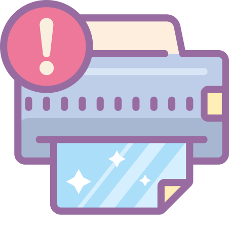Printer Error icon in Cute Color Style