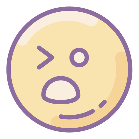 Shocker Emoji icon in Cute Color Style
