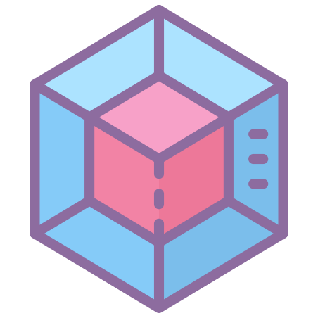 Tesseract icon in Cute Color Style