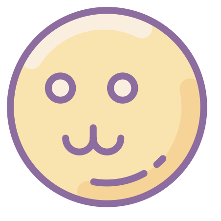 Uwu Emoji icon in Cute Color Style