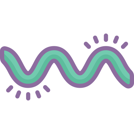 Wavy Line icon in Cute Color Style