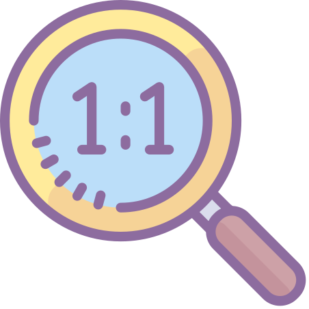 Zoom to Actual Size icon in Cute Color Style
