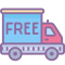 Free Shipping icon in Cute Color Style