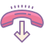 End Call icon in Cute Color Style