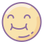 Fat Emoji icon in Cute Color Style