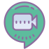 Google Meet icon in Cute Color Style