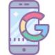 Google Mobile icon in Cute Color Style