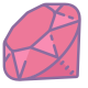 Ruby Programming Language icon in Cute Color Style