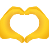 Heart Hands icon in Emoji Style