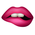Biting Lip icon in Emoji Style