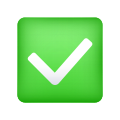 Check Mark Button icon in Emoji Style