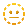 Dotted Line Face icon in Emoji Style