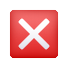 Cross Mark Button icon in Emoji Style