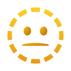 Dotted Line Face icon in Emoji Style
