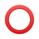 Hollow Red Circle icon in Emoji Style