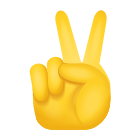 Victory Hand icon in Emoji Style