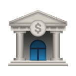 Icône Banque dans le style Émoticône