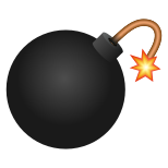 Bomb icon in Emoji Style