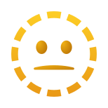 Dotted Line Face icon in Emoji Style