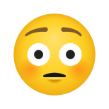 Flushed Face icon in Emoji Style