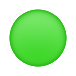 Green Circle icon in Emoji Style