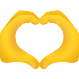 Heart Hands icon in Emoji Style