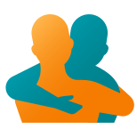 People Hugging Emoji icon in Emoji Style