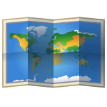 World Map icon in Emoji Style