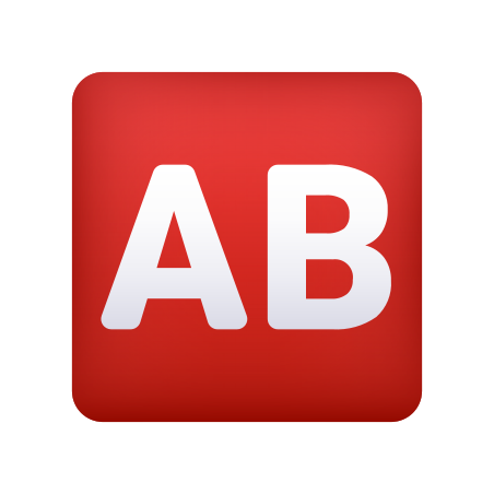AB Button (Blood Type) icon in Emoji Style