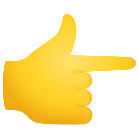 Backhand Index Pointing Right icon in Emoji Style
