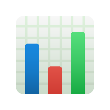 Bar Chart icon in Emoji Style