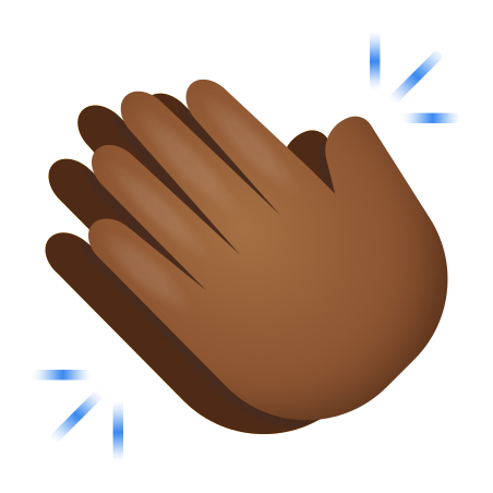 Clapping Hands Medium Dark Skin Tone icon in Emoji Style
