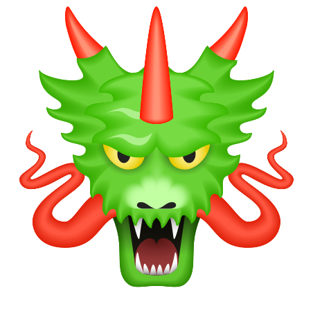Dragon Face icon in Emoji Style