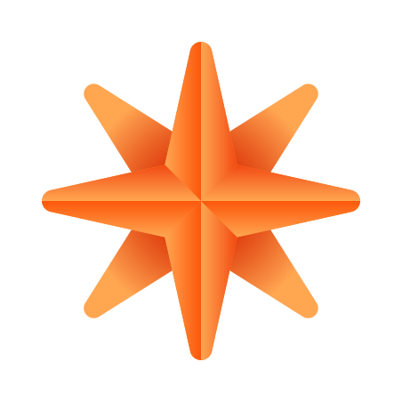 Eight-pointed Star icon in Emoji Style