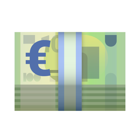 Euro Banknote icon in Emoji Style