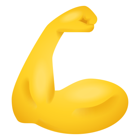 Flexed Biceps icon in Emoji Style