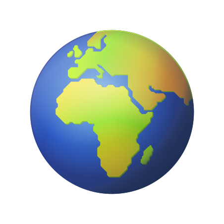 Globe Showing Europe Africa icon in Emoji Style