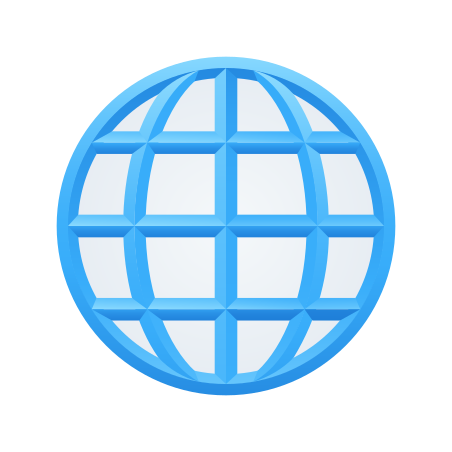 Globe With Meridians icon in Emoji Style