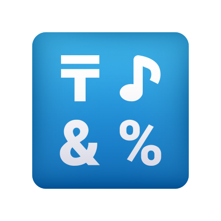 Input Symbols icon in Emoji Style