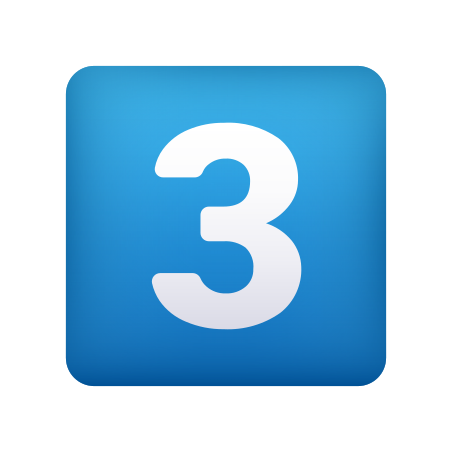 Keycap Digit Three icon in Emoji Style