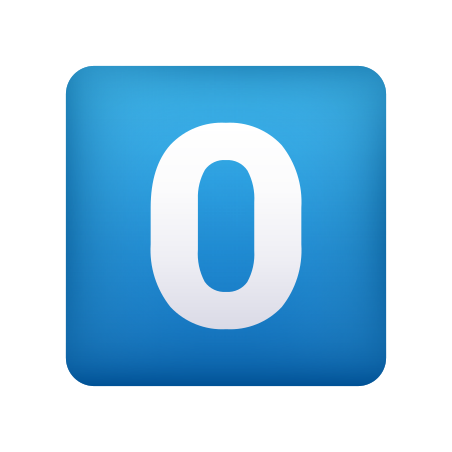 Keycap Digit Zero icon in Emoji Style