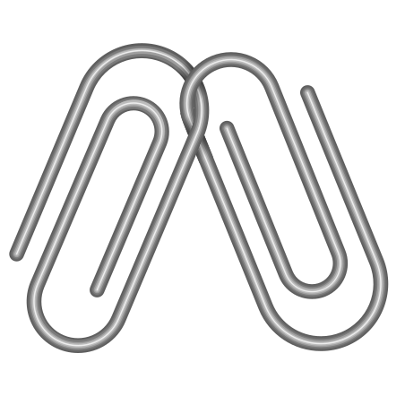 Linked Paperclips icon in Emoji Style