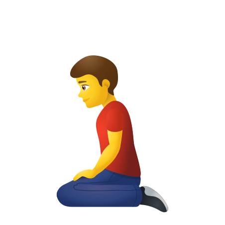 Man Kneeling icon in Emoji Style