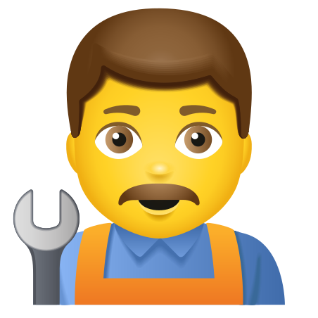 Man Mechanic icon in Emoji Style
