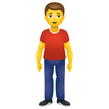 Man Standing icon in Emoji Style