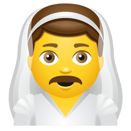 Man With Veil icon in Emoji Style