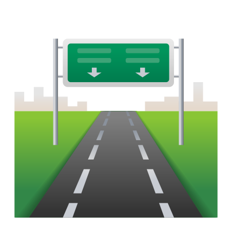 Motorway icon in Emoji Style
