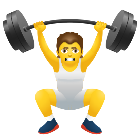 Person Lifting Weights icon in Emoji Style